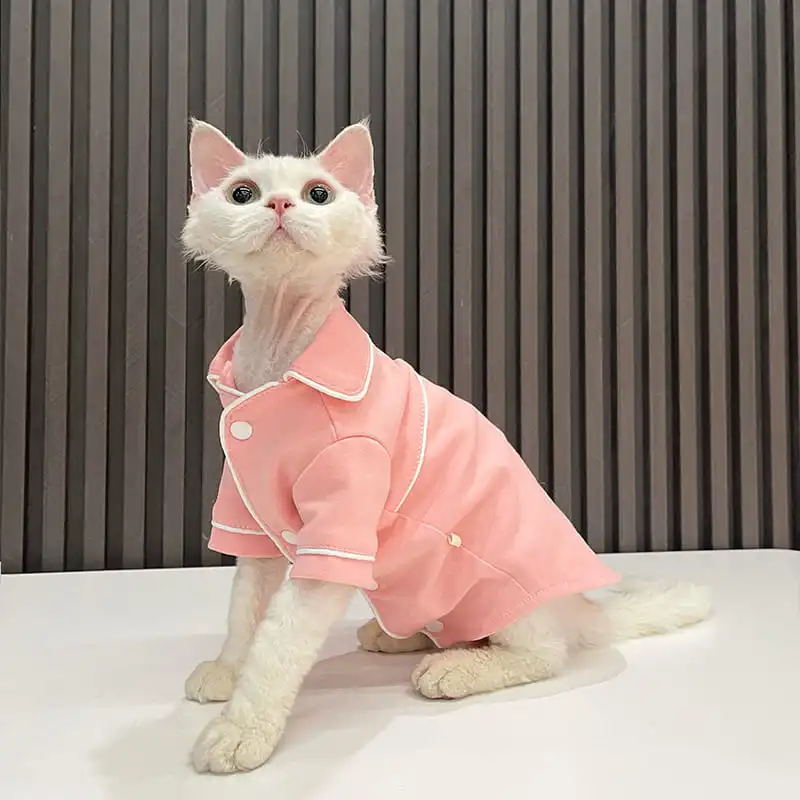 Kitten Cat Clothes | Pure Cotton Pajamas for Hairless Cat