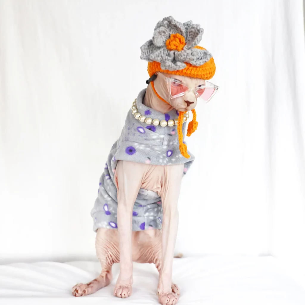 Retro One-arm Clothes for Sphynx · YESWARMG